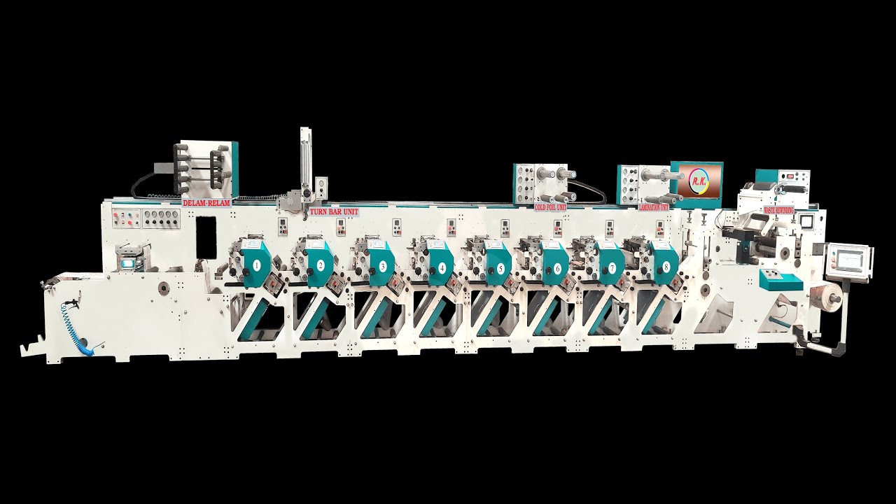 Eight Color Flexo Label Printing With Servo Base System Full Automatic ...