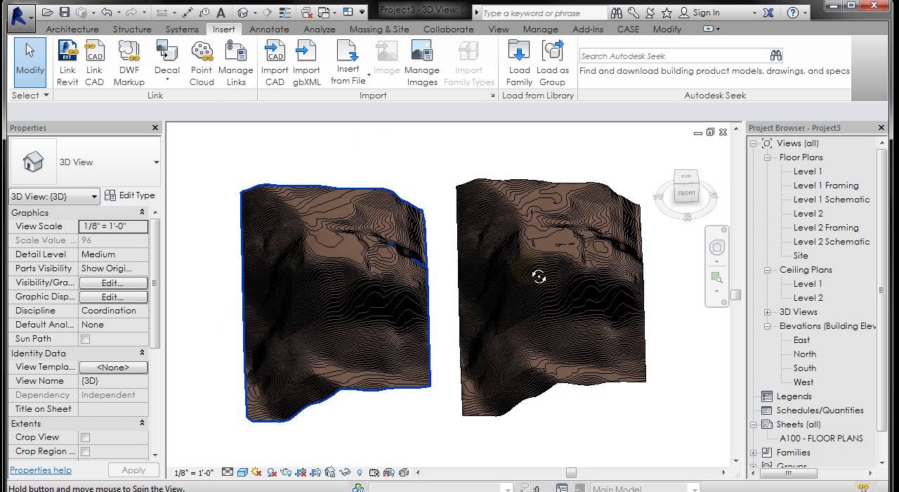 REVIT SITE CONTOURS LASER CUTTING SPACING - YouTube
