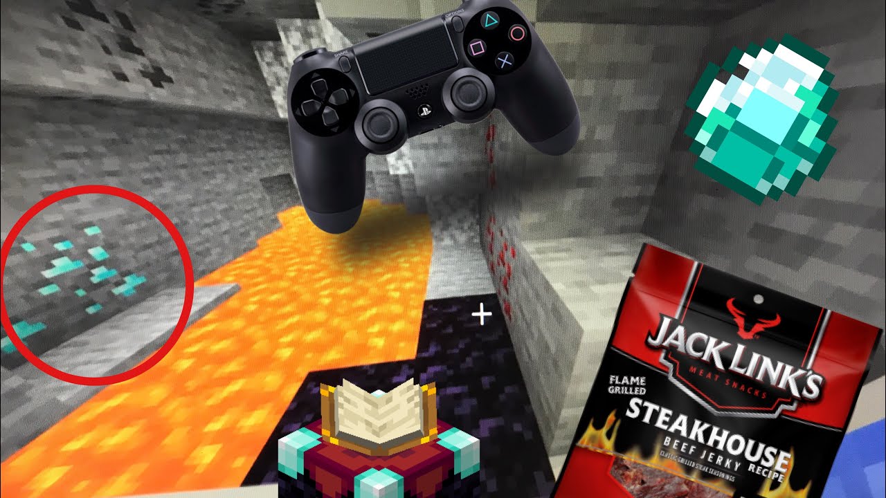 PS4 ASMR Minecraft Series Ep 3 FINALLY DIAMONDS/Beef Jerky Chewing ...