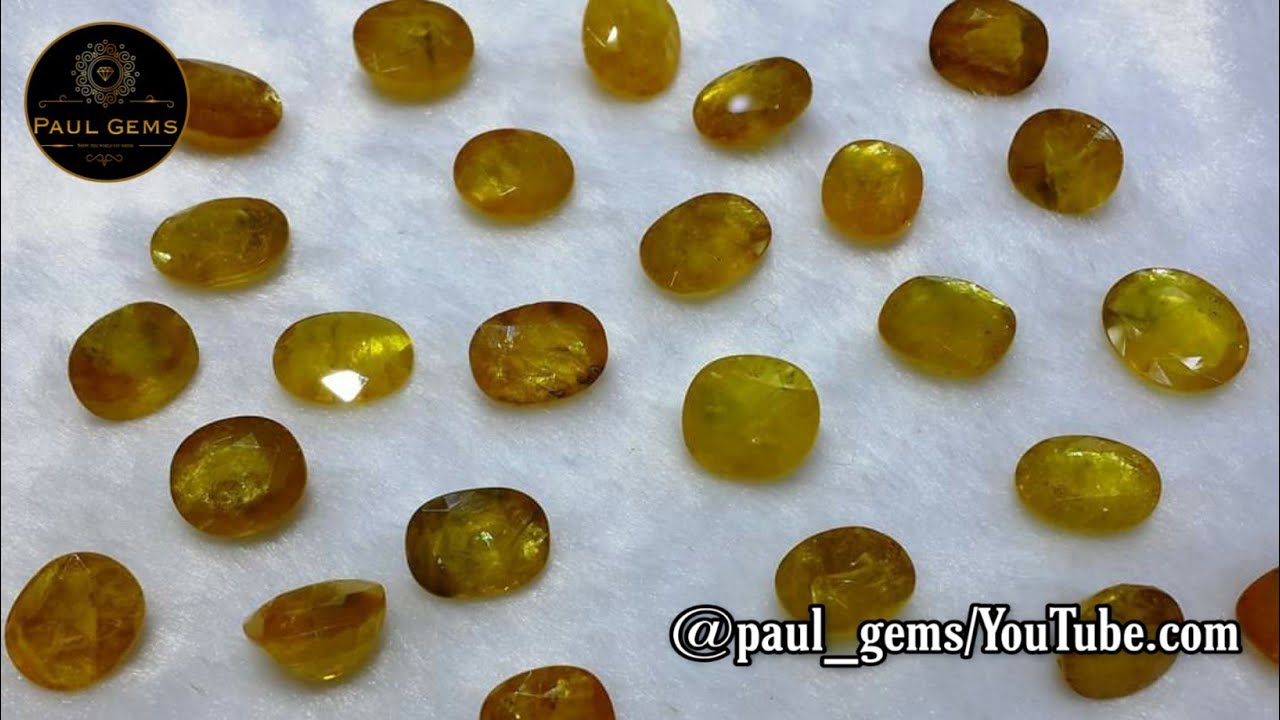 #Natural_Yellow_Sapphire || Different quality of Bangkok Pukhraj ...