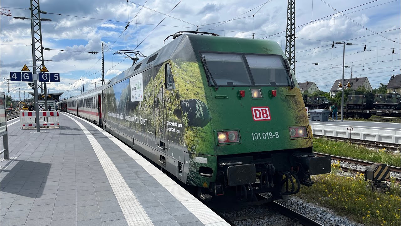Fahrt im IC 2083 nach Berchdesgarden mit 101 019 - YouTube
