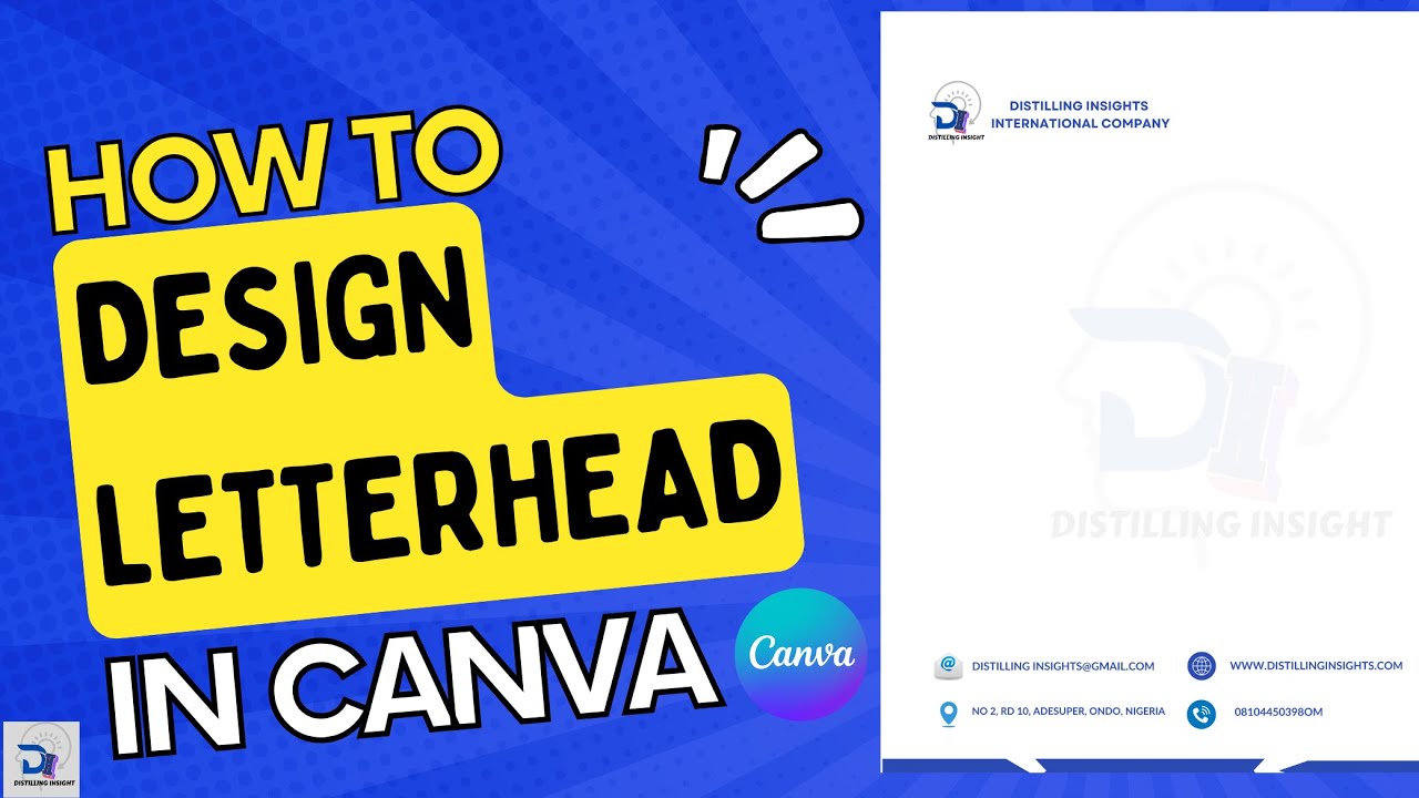 How to Design a Professional Letterhead in Canva | Step-by-Step ...