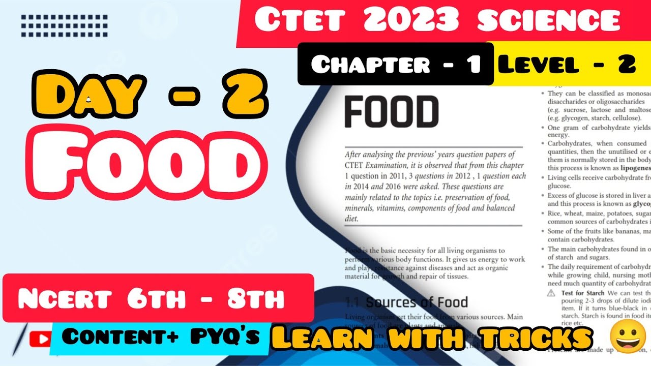 food chapter 1 | ctet science paper 2 | ctet science | ctet | Ctet ...