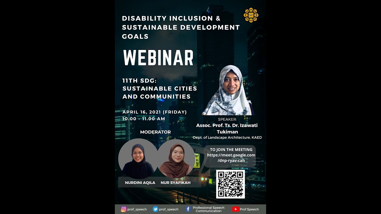 Webinar: Disability Inclusion & Sustainable Cities and Communities (SDG ...