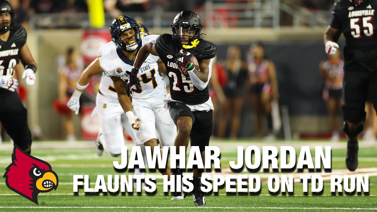 Jawhar Jordan Flaunts His Speed On a 72-YD Louisville Touchdown - YouTube