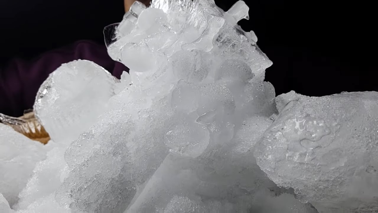 CRUNCHY LEFTOVERS | ICE DUMP | #iceeating #asmr #asmrice - YouTube