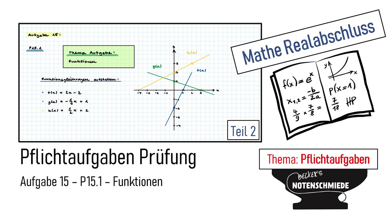 Vorbereitung Mathe Realabschluss - Pflichtaufgaben - Aufgabe 15 (P15.1 ...