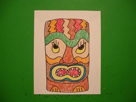Let's Draw a Tiki Head! - YouTube