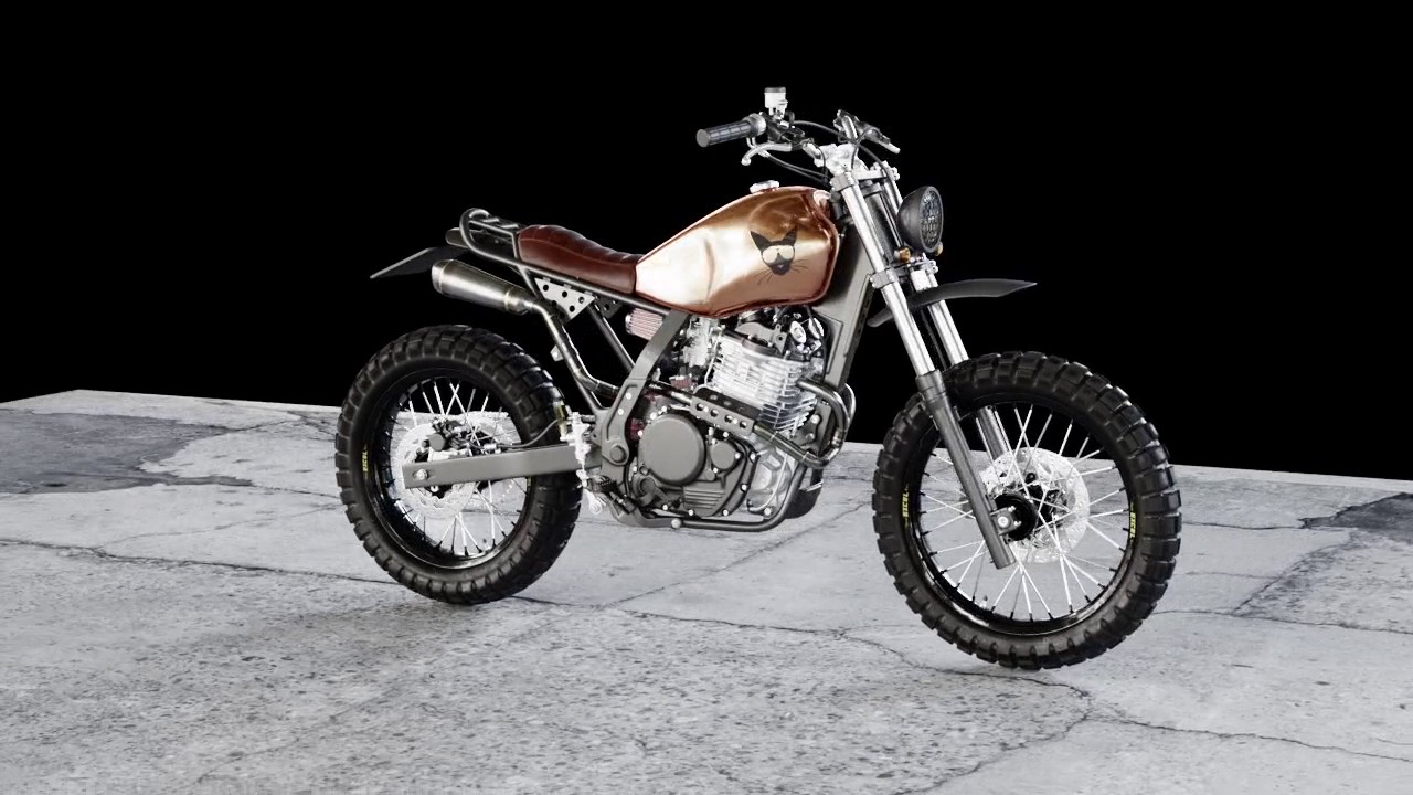 WIP Honda NX650 Tracker mod 3d model - YouTube