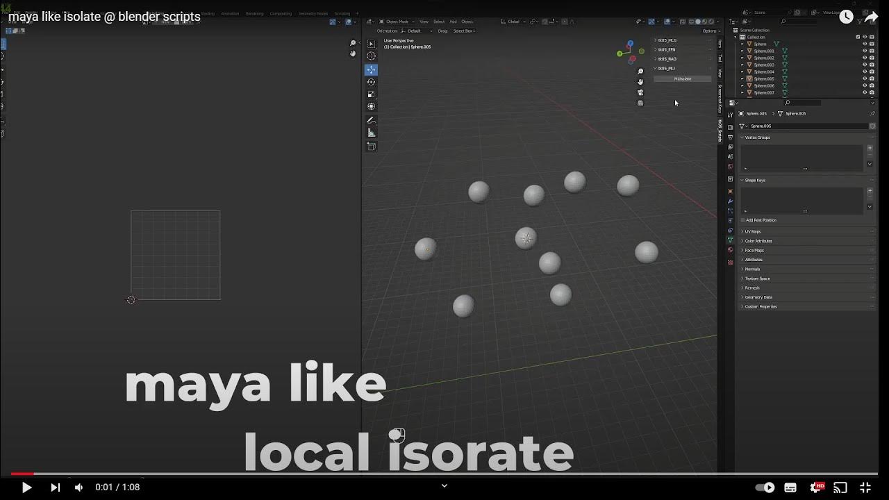 maya like isolate @ blender scripts - YouTube
