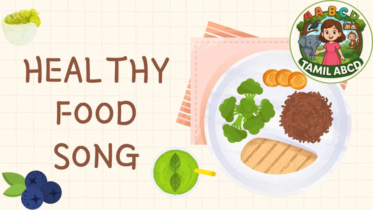 "🥦 Healthy Food Song for Kids 🥕🍎 | Eat Right, Stay Bright! | Zakariya ...