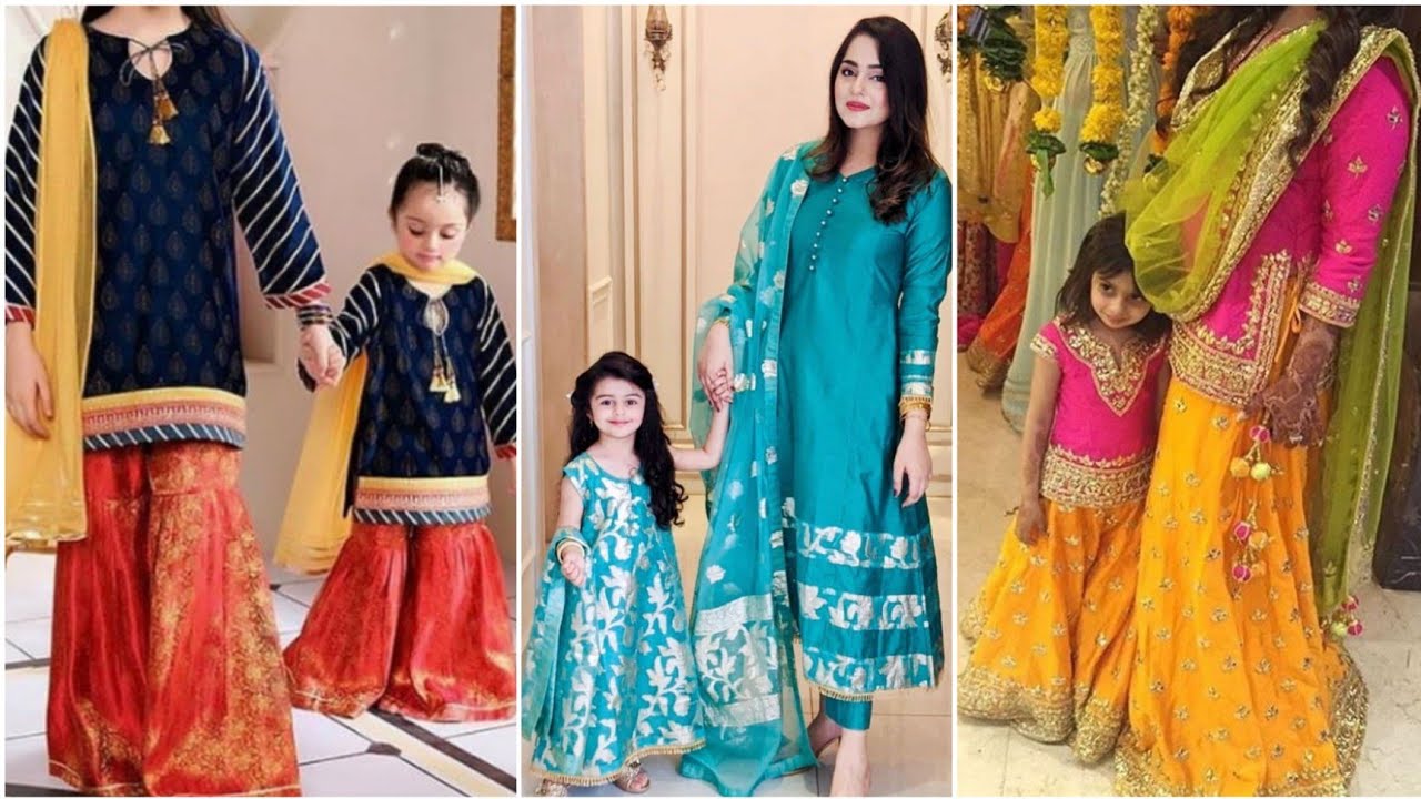 Top60 Mother & daughter same dress designing ideas|Matching ...