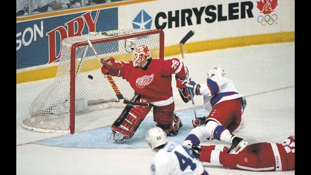 Winnipeg Jets vs Detroit Red Wings 1996 All Jets Home Playoff Goals ...