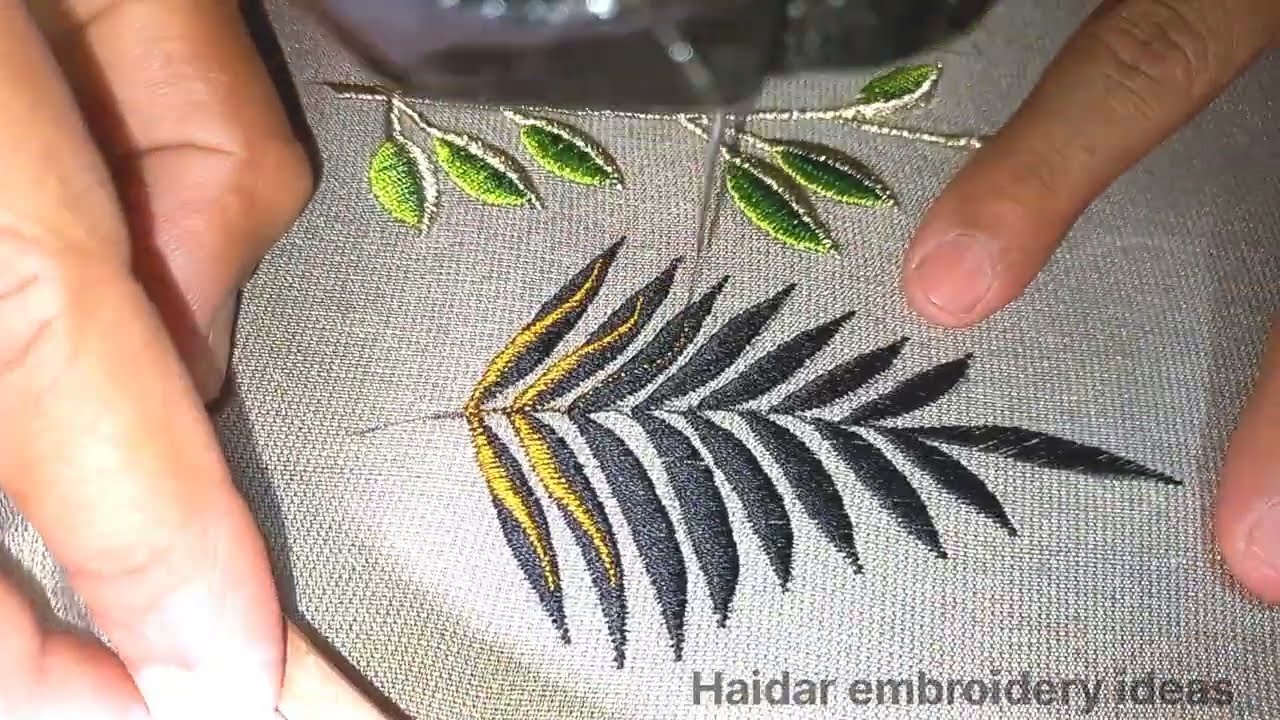 hand machine embroidery designs - YouTube