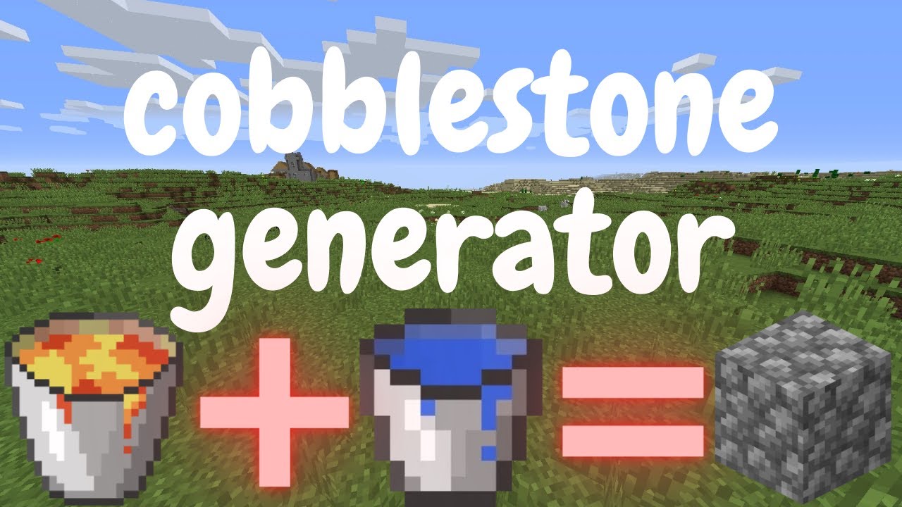 Hoe maak je een cobblestone generator in minecraft (skyblock) - YouTube