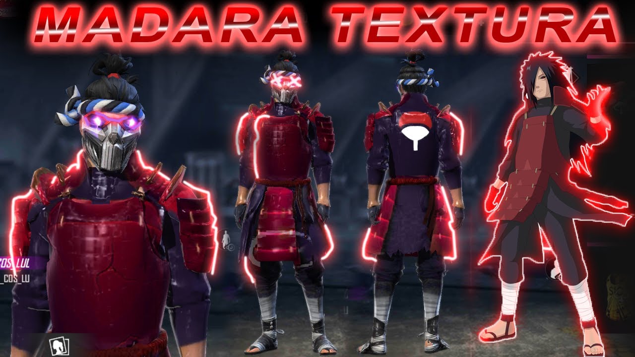 PACK DE TEXTURA NARUTO MADARA TEXTURA | FREE FIRE | 3D - YouTube