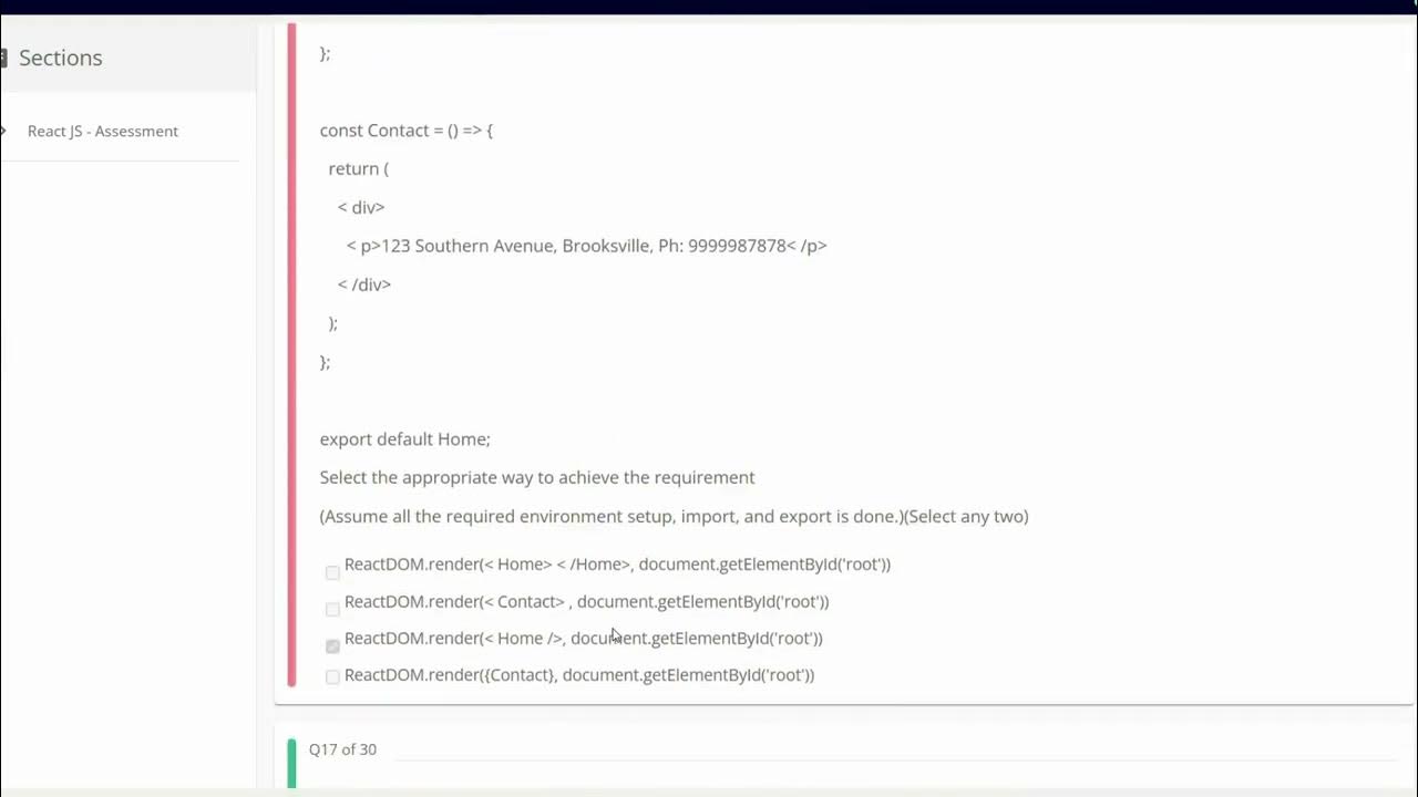 Infosys Springboard- React.js answers - YouTube
