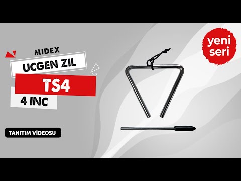 Midex Orf-TS4 Örf Aletleri Triangle Çelik Üçgen Zil 4 İnç