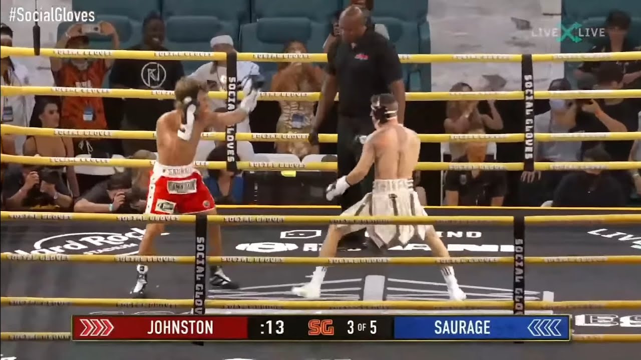 Ryan Johnston VS Cale Saurage social gloves boxing event (FULL FIGHT ...