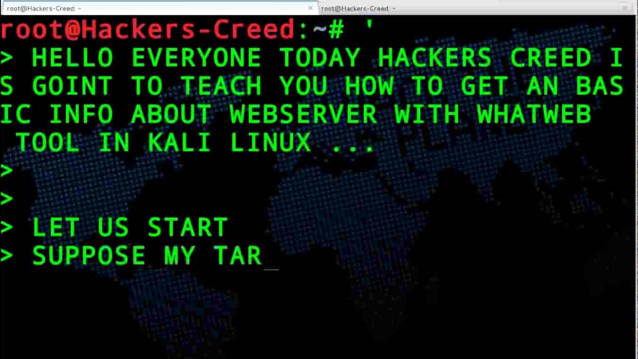 Basic Information Gathring with WHATWEB tool -[Hackers Creed]- - YouTube