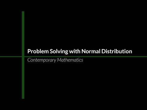 Math 1029 12.5: Problem Solving with Normal Distribution - YouTube