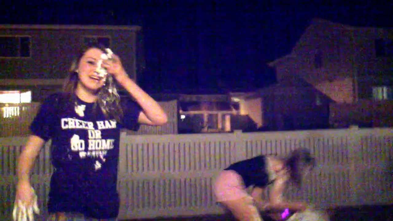 Cheer whip cream fight :) - YouTube