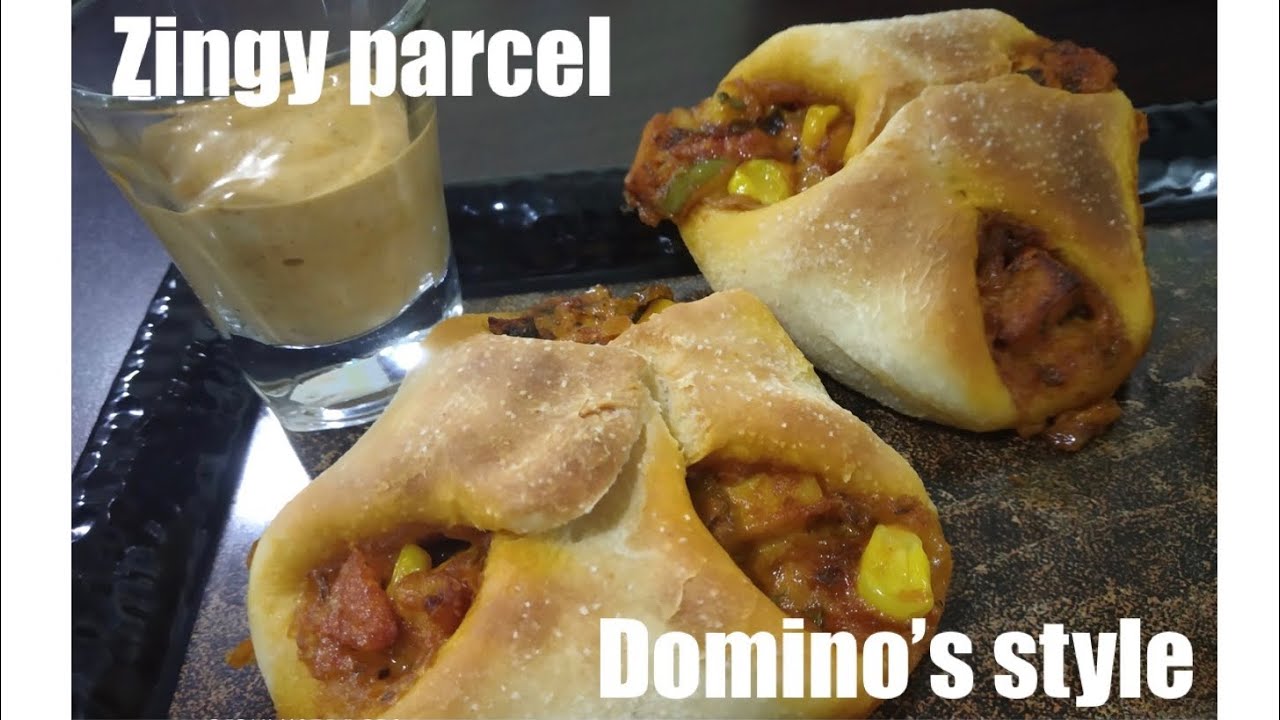 Zingy parcel veg / Dominos style at home 🏡/ zingy paneer parcel - YouTube