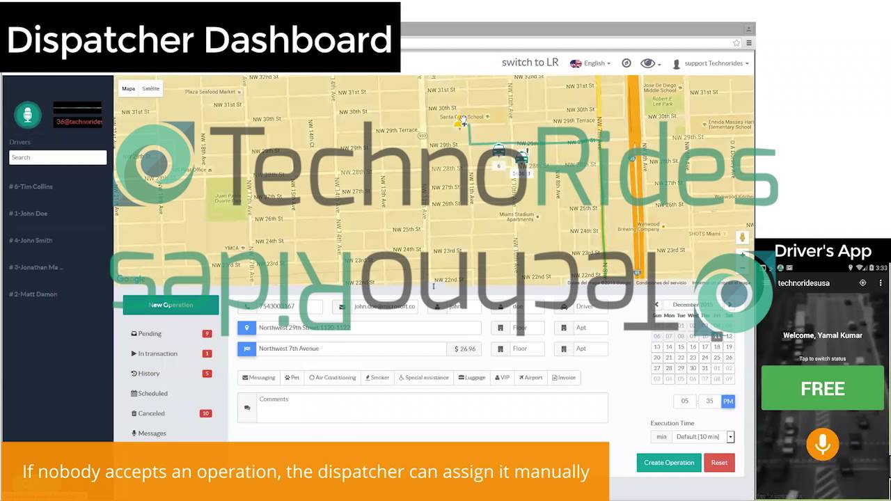Technorides - Tutorials - Dispatcher Dashboard - YouTube