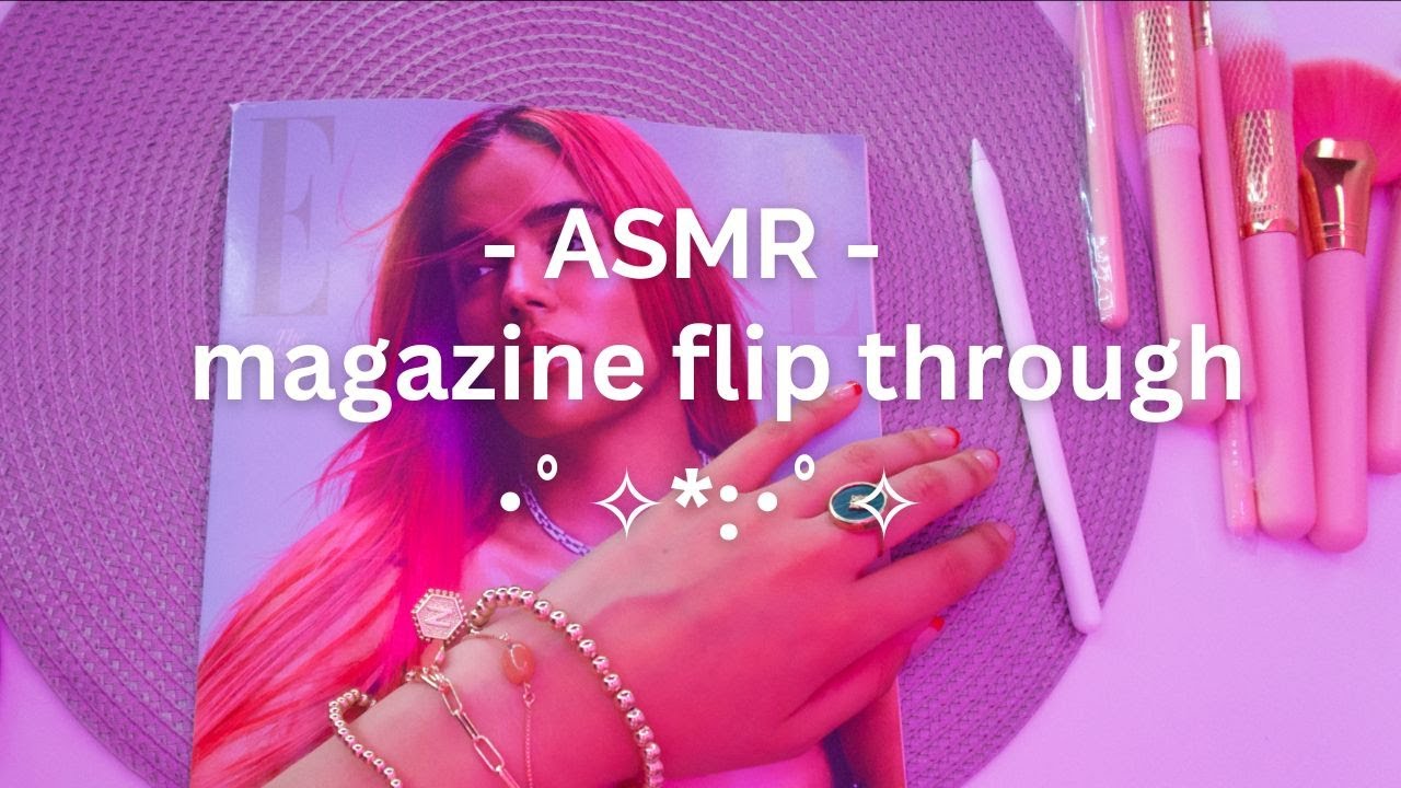 ASMR - magazine flip through and tracing･ﾟ *:･ﾟ - YouTube