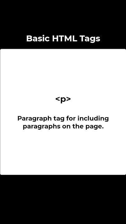Basic HTML Tags List | The Must Know HTML Tags #shorts - YouTube