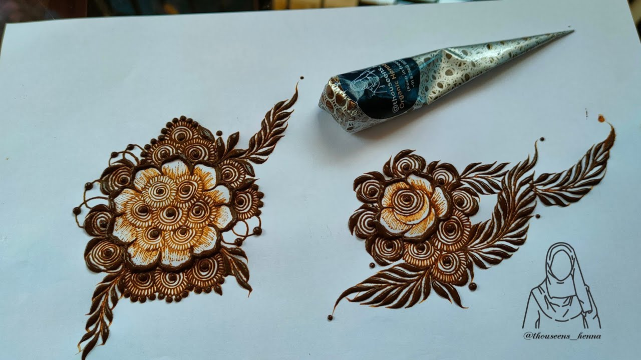 Henna Flower Patterns On Paper