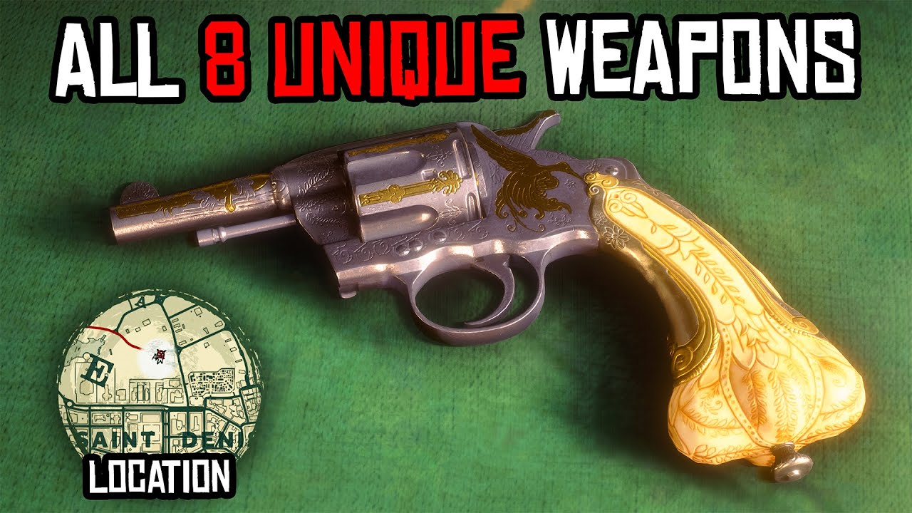All 8 UNIQUE GUNS Locations in RDR 2 (Rare & Missable Weapons!) - YouTube
