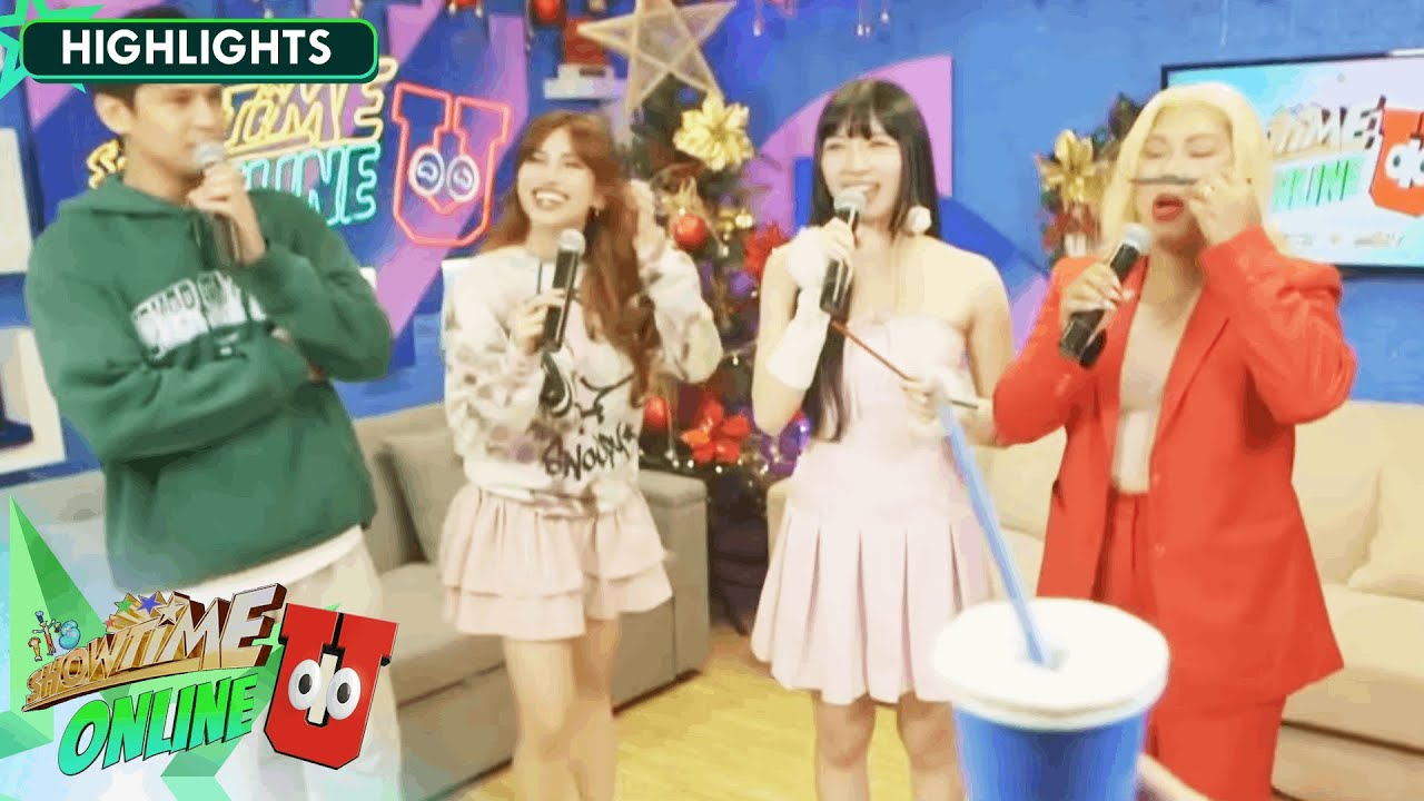 Wize, Anne, Nicki, and Jannah play "Pencil Cups" | Showtime Online U ...