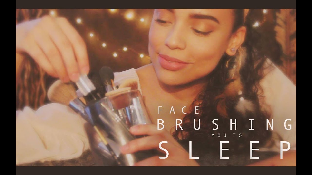 | ASMR | 😪 Face Brushing You to Sleep 💤 | Brush Stroking | Whispering ...
