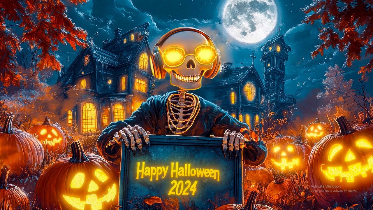 Relaxing Halloween Music 🎃 Jack O' Lanterns With Scary Background ...