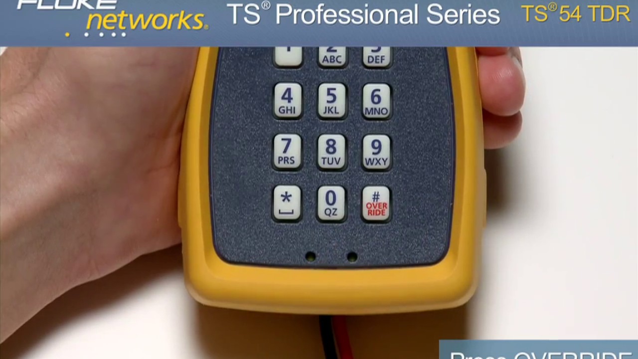 Fluke Networks TS®54 TDR Test Set and Toner - YouTube