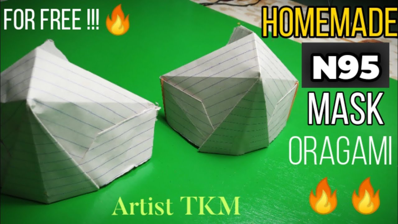 Homemade N95 style Mask using oragami - How to make N95 Mask for face ...
