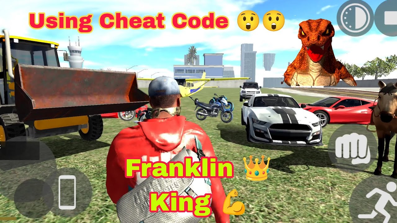 Franklin King 👑 Using All Cheat Code's😱 – INDIAN BIKES DRIVING 3D - YouTube