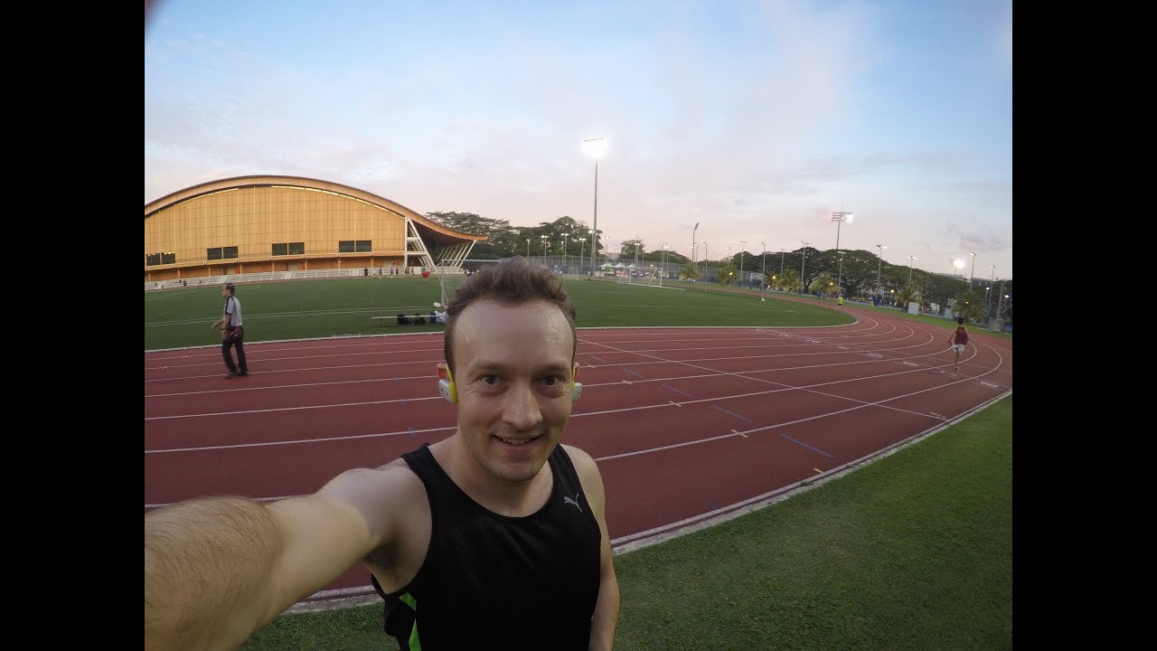400 m run on NTU track with GoPro on chest strap - YouTube