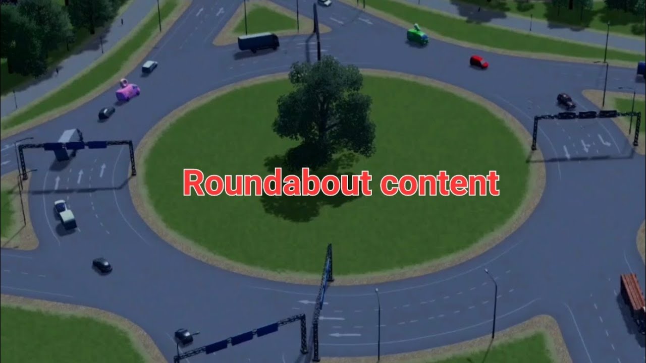 Every roundabout in my Cities Skylines city. - YouTube