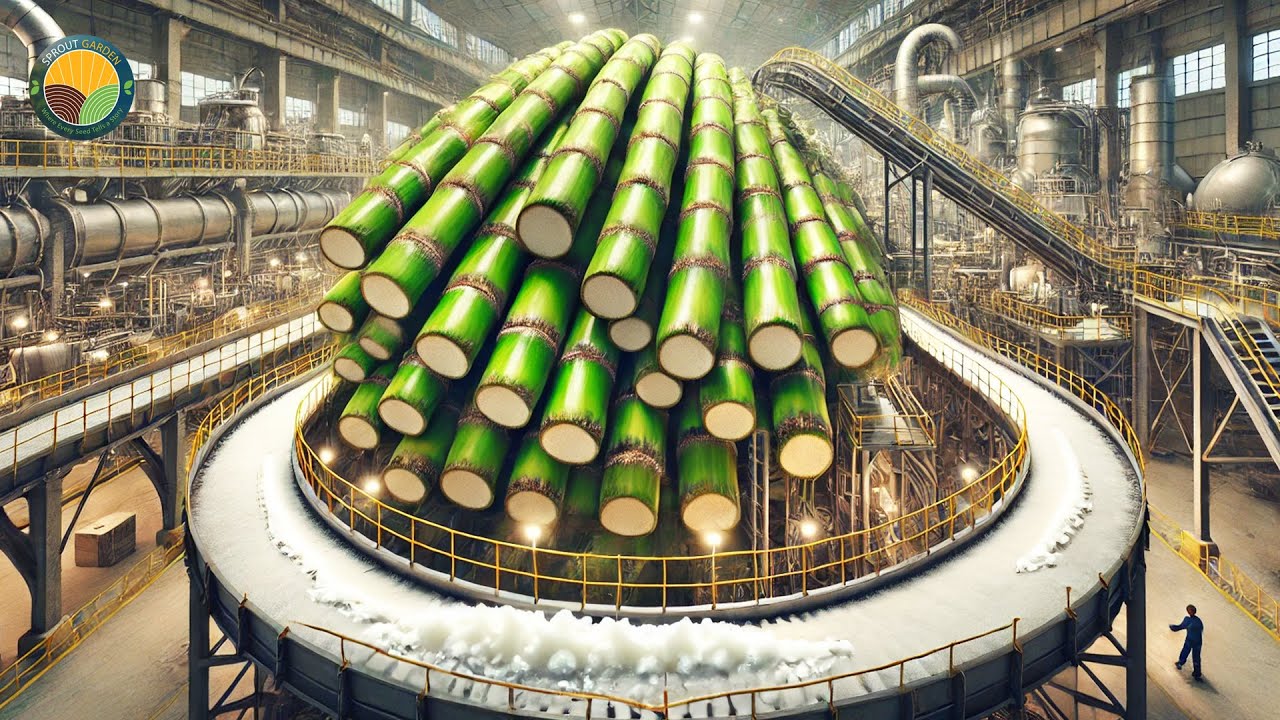 How Farmers Harvest Billions Tons of Sugarcane: Sugar Processing ...
