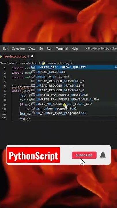 Fire Detection Using Opencv Python Programming Tutorial Opencv Example Makeforindia Shorts