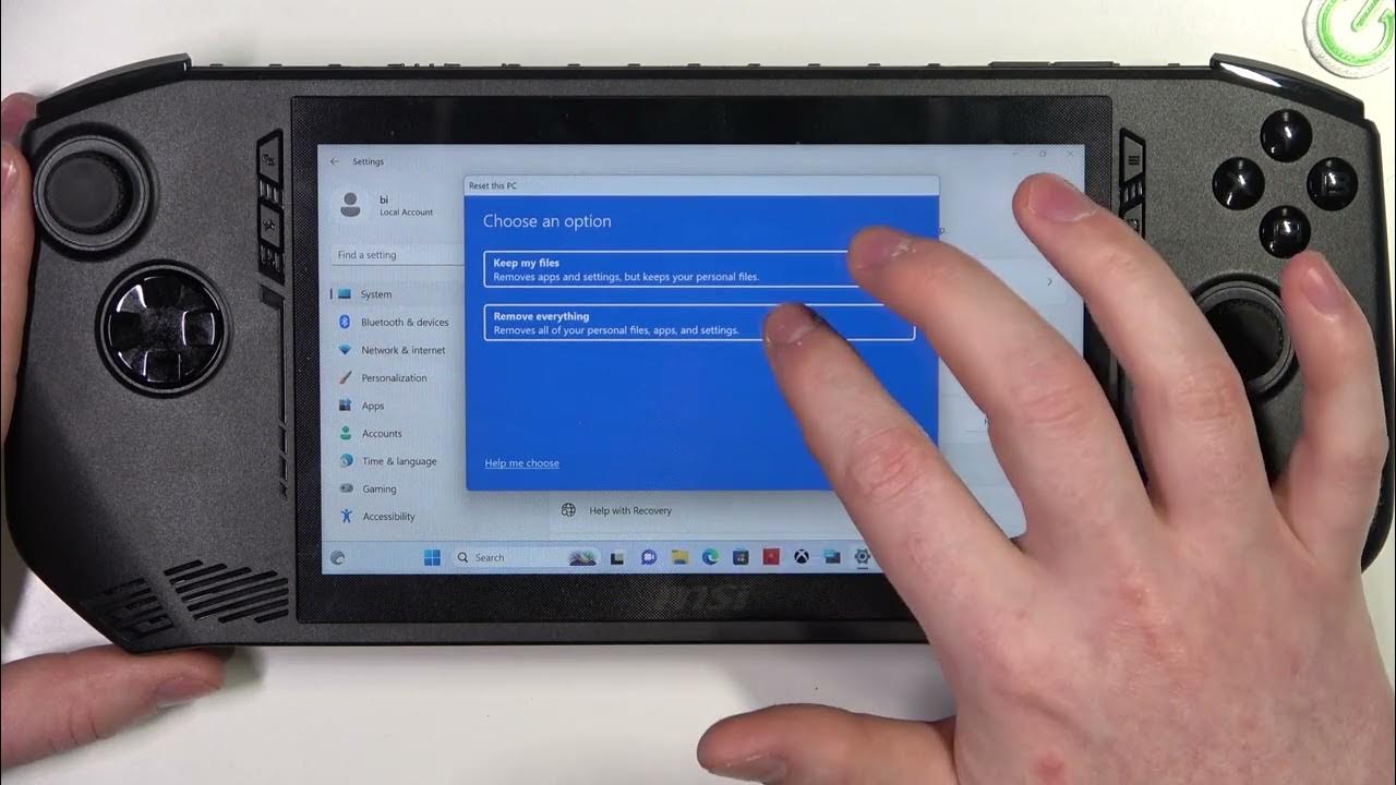 How To Factory Reset MSI Claw - YouTube