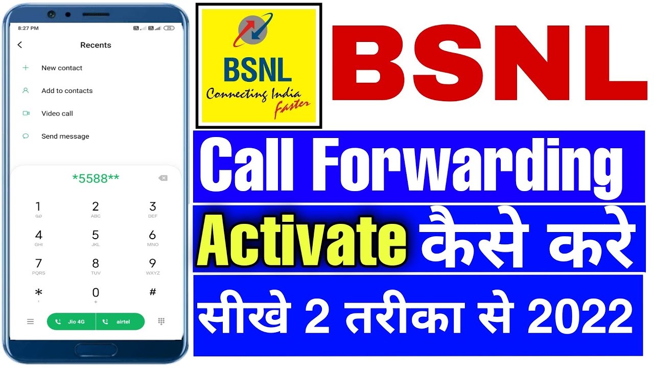 how to activate call forwarding on bsnl number !! bsnl sim call ...