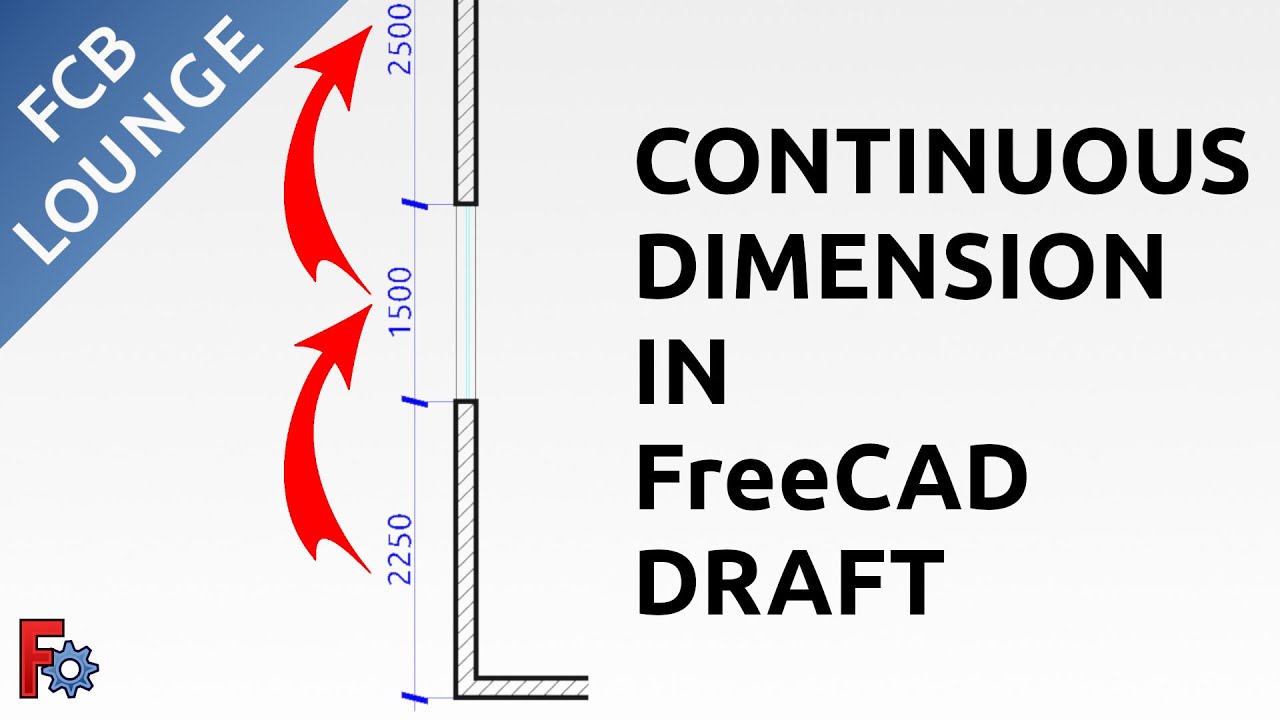 Continuous Dimension in FreeCAD Draft - YouTube