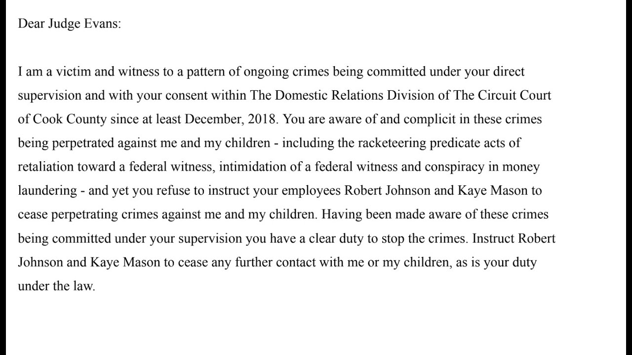 Chief Judge Timothy Evans is Complicit in Racketeering Crimes in The ...