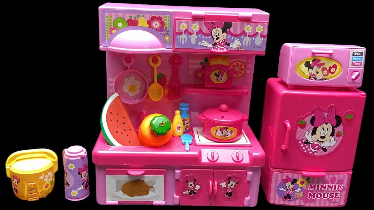 Disney Minnie Mouse Mini Kitchen Set Satisfying with Unboxing ...