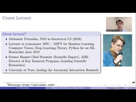 Intro to ML/DL Theory. Lecture 01. Empirical Risk, Loss, SGD, MLE and MAP, KL and CE - YouTube