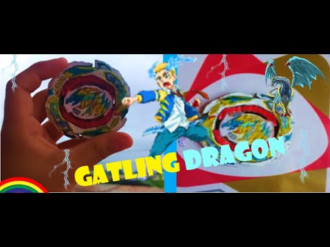 🌈🐲 Gatling Dragón 🌈🐲/ mini bey casero/ Cardboard Gatling Dragón - YouTube