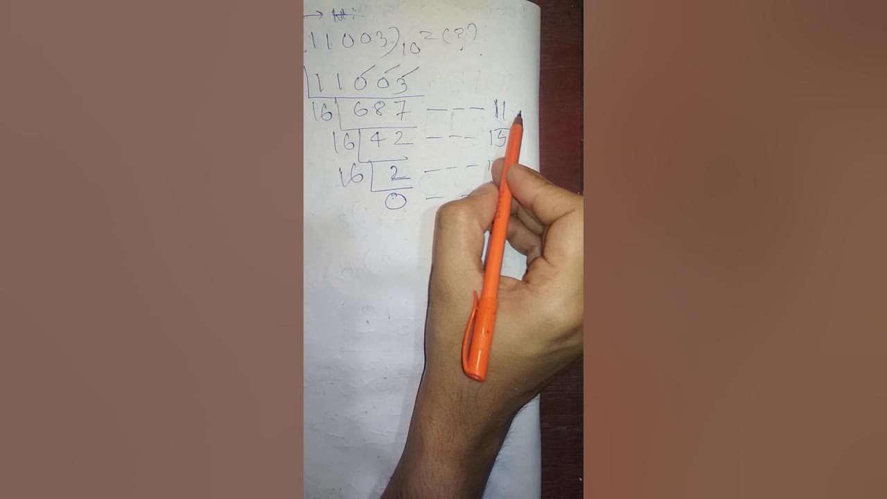 8 decimal to hexadecimal and vice versa conversion - YouTube